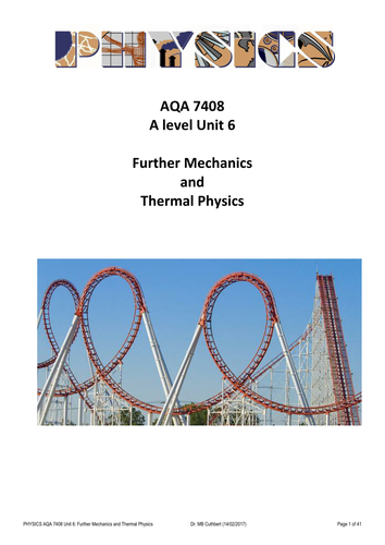 NEW AQA A Level 7408 Unit 6 Further Mechanics and Thermal Physics ... NEW AQA A Level 7408 Unit 6 Further Mechanics and Thermal Physics ...