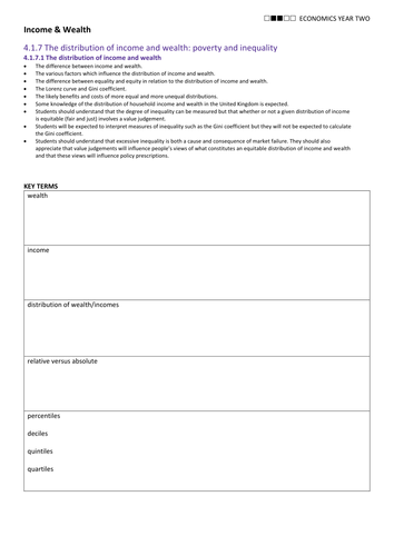 AQA A-level Economics (new spec) 2-12 Income and Wealth | Teaching ... AQA A-level Economics (new spec) 2-12 Income and Wealth | Teaching ...