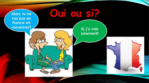 French: The use of 'oui' or 'si' | Teaching Resources