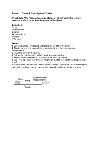 Investigating Friction | Teaching Resources