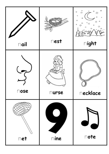 words beginning with N.. by sara-turner-montessori - Teaching Resources ...