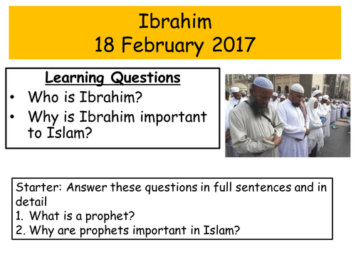 The Prophet Ibrahim | Teaching Resources