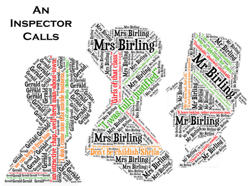 AQA Literature Paper 2 Section A An Inspector Calls Revision Quote Mat ...