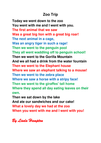 Zoo Trip | Teaching Resources