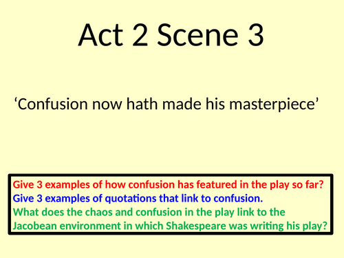 Macbeth Act 2 Scene 3. How do the characters react to Duncan's death ...
