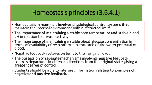 Homeostasis principles AQA 3.6.4.1 | Teaching Resources Homeostasis principles AQA 3.6.4.1 | Teaching Resources