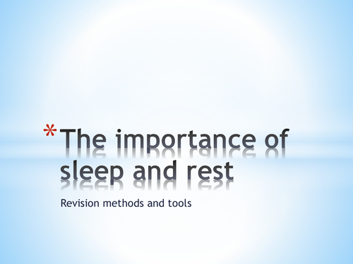 Sleep and rest assembly | Teaching Resources