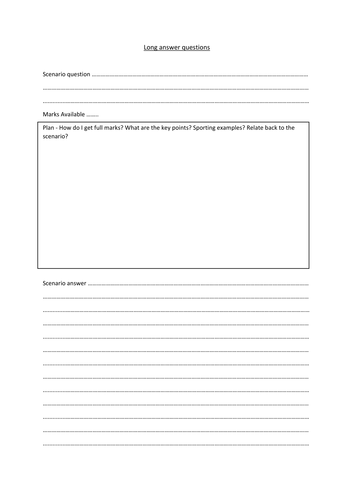 Question And Answer Template
