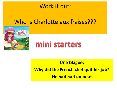 Studio GCSE French Module 3 La nourriture - les repas | Teaching Resources