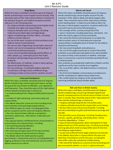 Revision Guide GCSE RS AQA B UNIT 3 | Teaching Resources Revision Guide GCSE RS AQA B UNIT 3 | Teaching Resources