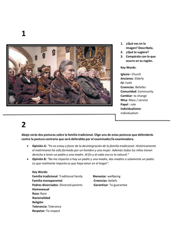 Speaking Cards A level Spanish | Teaching Resources