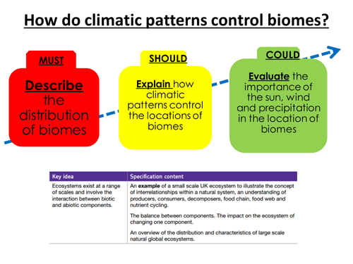 Explaining the distribution of global biomes (GCSE AQA A GEOGRAPHY ...