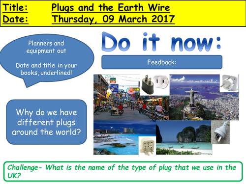 Plugs and the earth wire (lesson 12) | Teaching Resources