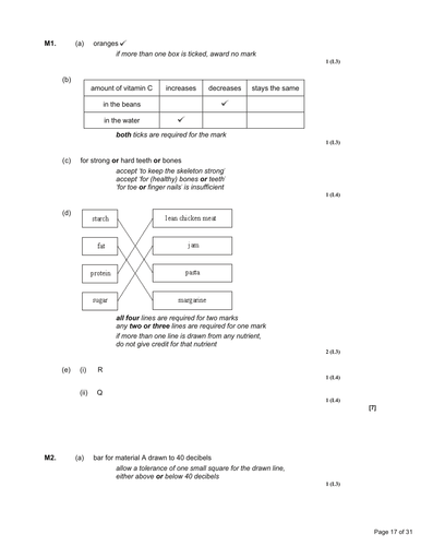 Science Exams For Years 7 8 And 9 Teaching Resources 