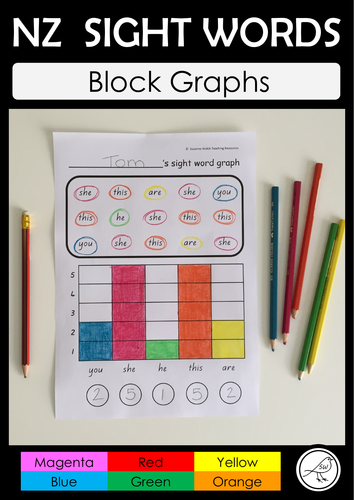 New Zealand Sight Words - Graphs | Teaching Resources