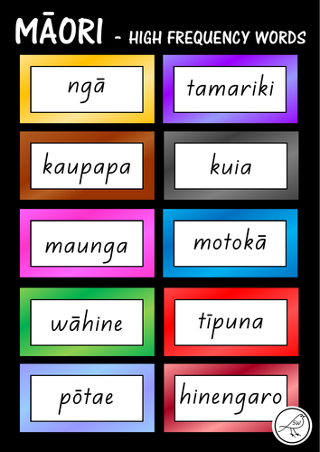 Maori High Frequency Words - 500 words on individual cards | Teaching ...