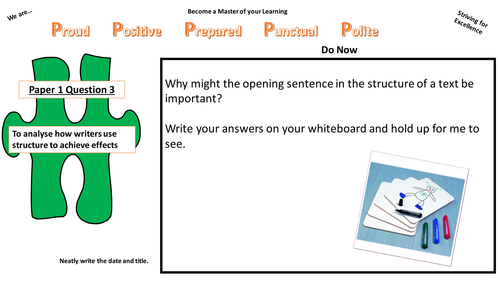2017 AQA Lesson on structure question 3 | Teaching Resources