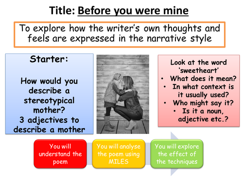 Before you were mine by Carol Ann Duffy | Teaching Resources