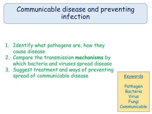 Communicable diseases and how to prevent spread of infection | Teaching ...
