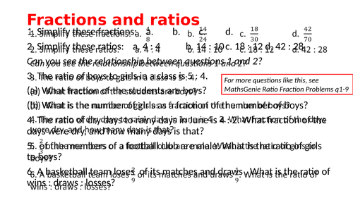 Ratio and proportion for GCSE by lynneinjapan - Teaching Resources - Tes