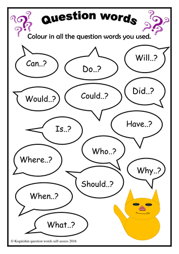 Question Words Help Mat | Teaching Resources