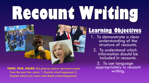 Recount Writing! (Double Lesson!) | Teaching Resources