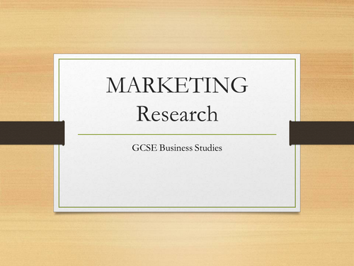 Marketing - Market Research & Marketing Mix GCSE | Teaching Resources Marketing - Market Research & Marketing Mix GCSE | Teaching Resources