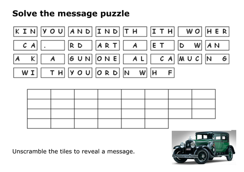 Solve the message puzzle from Al Capone | Teaching Resources