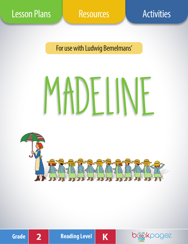 Madeline Lesson Plans & Activities Package, Second Grade (CCSS ...
