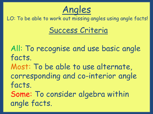 Angle Facts & Parallel Lines Lesson by beckmull - Teaching Resources - Tes