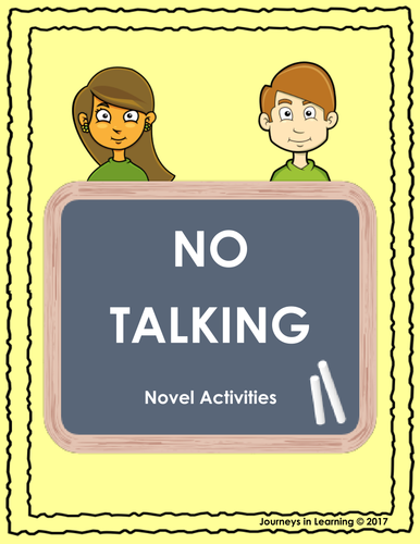 No Talking Novel Activities | Teaching Resources