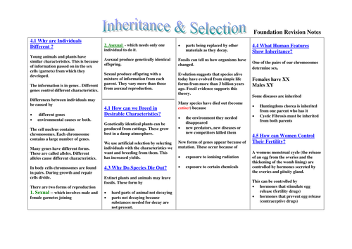 Gcse Biology Inheritance Genetic Inheritance Questions And Revision