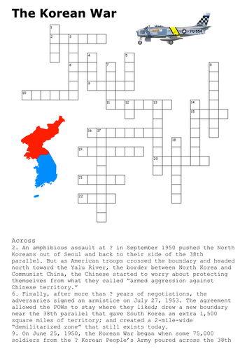 The Korean War Crossword | Teaching Resources