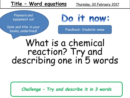 Word equations | Teaching Resources