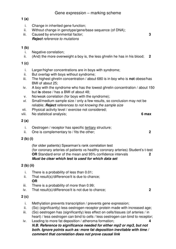 AQA A-level Biology (2016 specification). Section 8 Topic 20 Gene ... AQA A-level Biology (2016 specification). Section 8 Topic 20 Gene ...