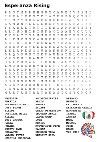 Esperanza Rising Word Search | Teaching Resources