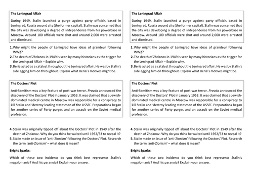 Russian Revolution to Dictatorship: The Leningrad Affair and Doctors ...