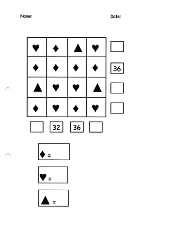 Maths logic puzzle | Teaching Resources