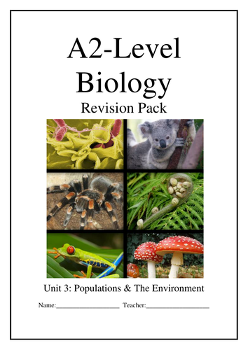 Ultimate A Level Biology Revision Pack 3 - Notes and Exam Questions ...