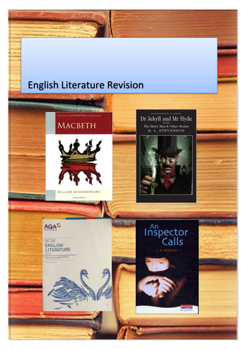English Literature Revision Pack | Teaching Resources