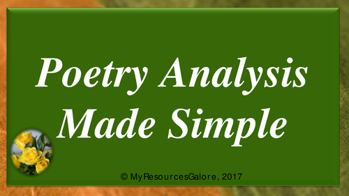 Poetry Analysis Made Simple | Teaching Resources