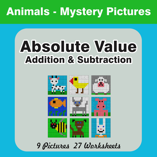 Absolute Value (Addition & Subtraction) Mystery Pictures | Teaching ...