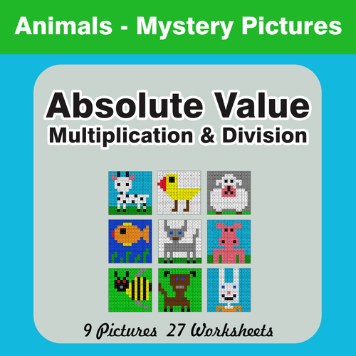 Absolute Value (Multiplication & Division) Mystery Pictures | Teaching ...