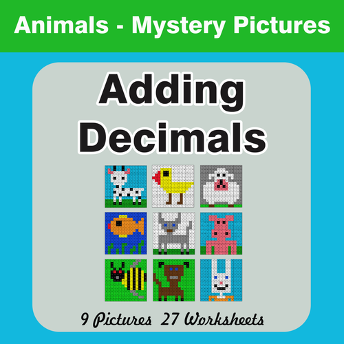 Adding Decimals Mystery Pictures | Teaching Resources
