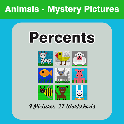 Percent of a Number Mystery Pictures | Teaching Resources