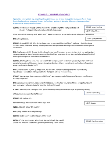 WRITING/English- PLAY SCRIPT Writing- Year 5/6- Model/Planning template ...