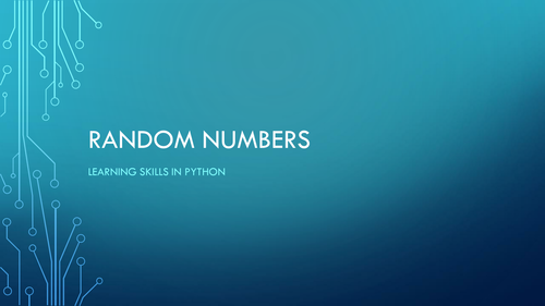 Random Numbers in Python | Teaching Resources Random Numbers in Python | Teaching Resources