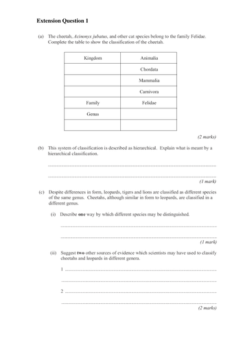 GCSE Classification & Kingdoms | Teaching Resources