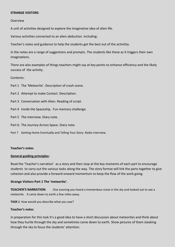 Alien Abduction Teaching Resources