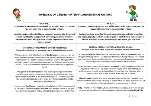 AQA Education - overview of gender and educational achievement ...
